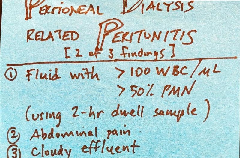 Peritoneal Dialysis (PD) Peritonitis
