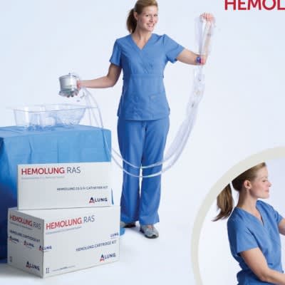 The devices are used as part of the Hemolung Respiratory Assist System ...