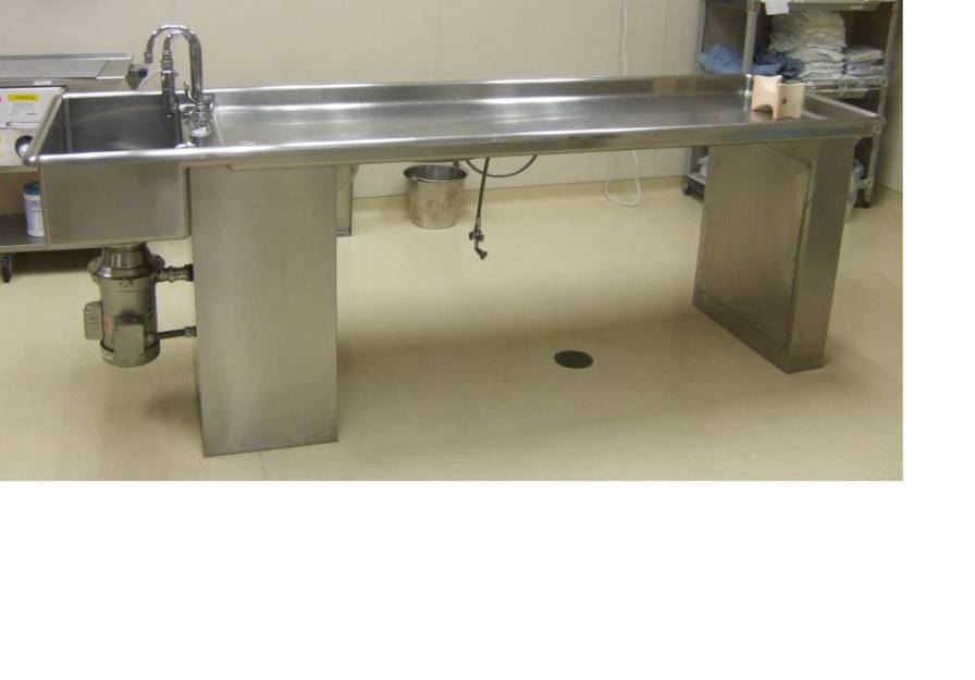 Health Management and Leadership Portal | Autopsy table / with sink ...