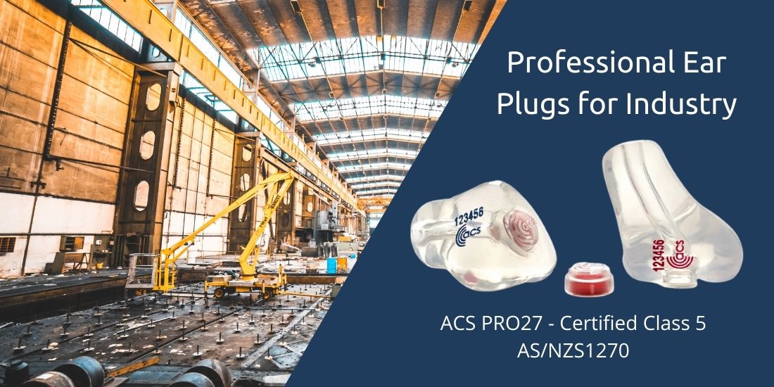 ACS PRO-27 Earplugs. Professional Ear Plugs for Industrial use
