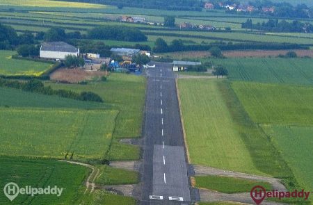 Helicopter landing at Strubby North