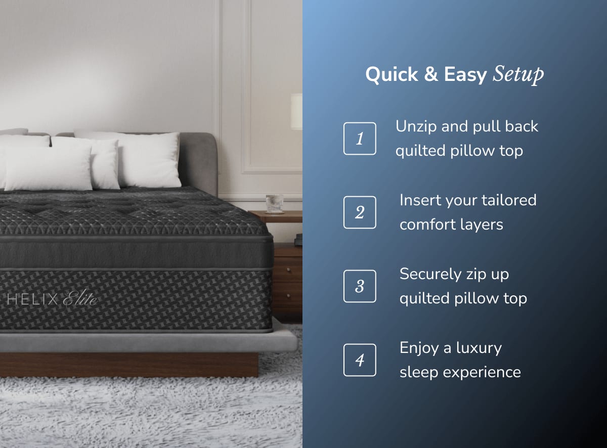 Shop the Helix Sunset Elite | Luxury Soft Mattress with Premium Memory ...