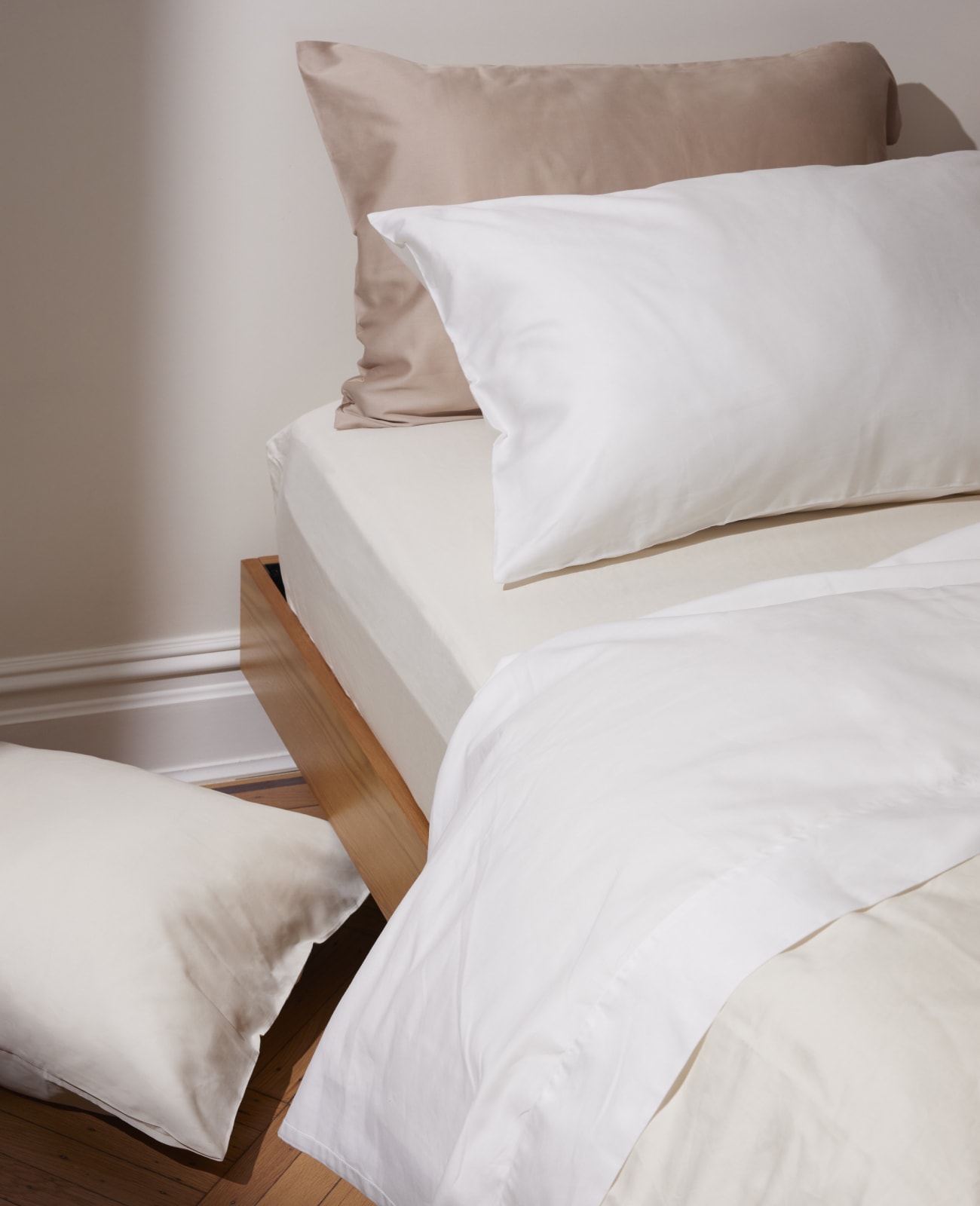 Organic Cotton Pillowcase Set - White - Birch