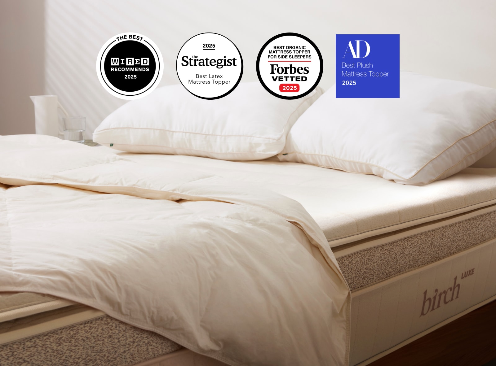 Birch Plush Organic Mattress Topper - Helix Sleep