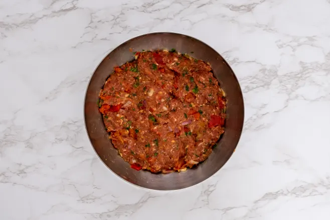 One-Pan Baked Lamb Kofta and Tomatoes with Rice and Mint Yogurt | Hello ...