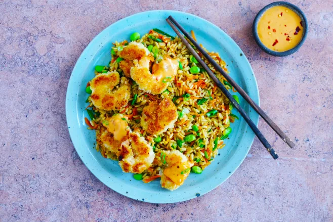 Crispy Dynamite Prawns with Fried Rice | Hello Chef!
