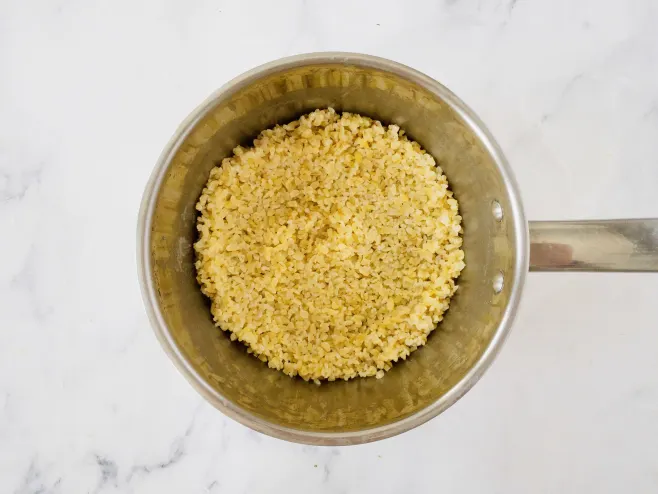 Baked Greek Pollock with and Sun Dried Tomato Bulgur Wheat and Sumac ...