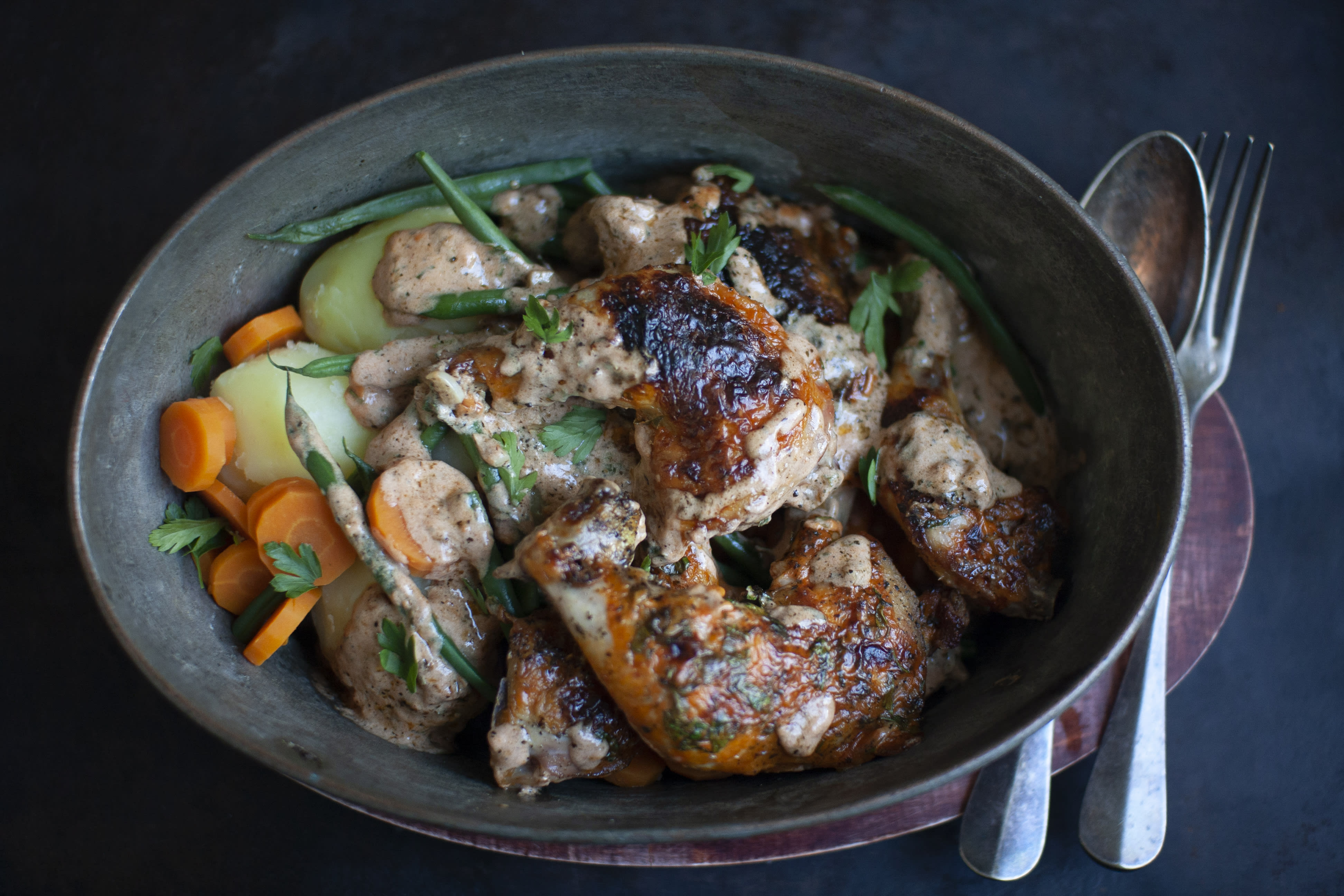 Classic French Poulet au Vinaigre Chicken Casserole | Hello Chef!