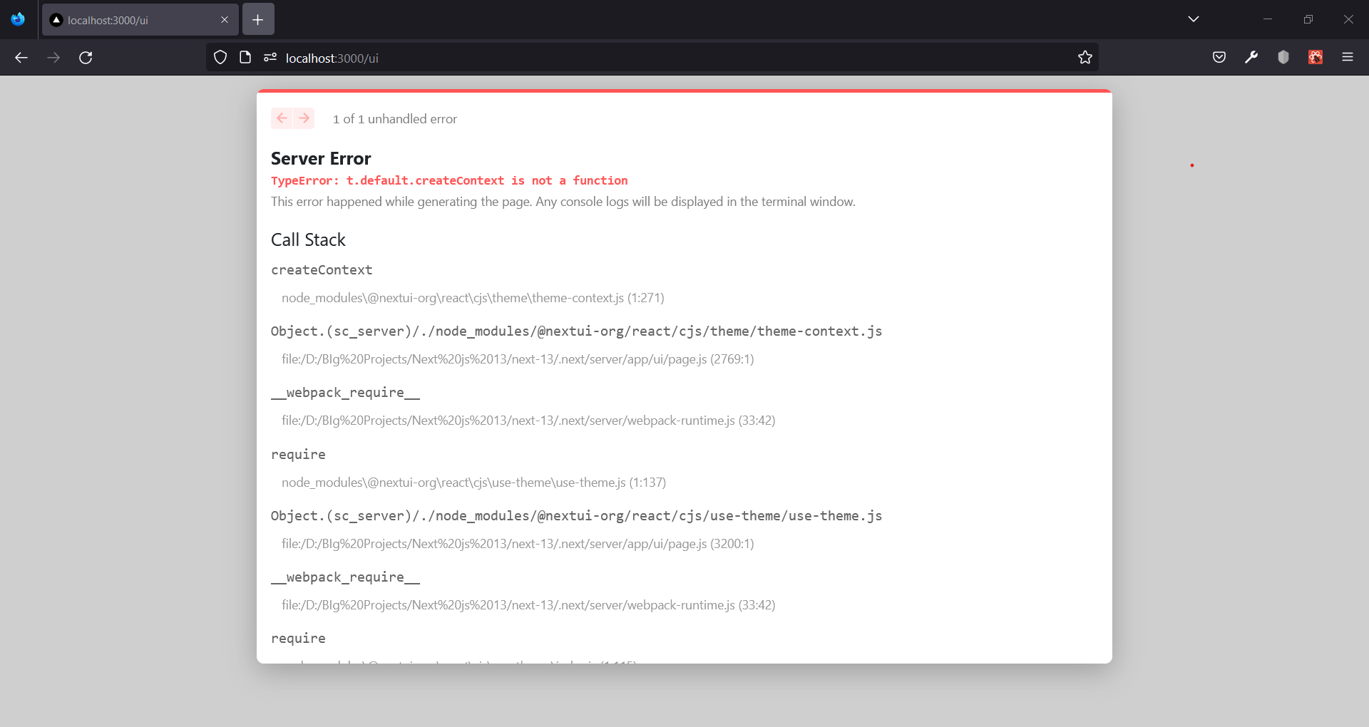 Bug Componentsnext Js New Update 13 · Issue 937 · Nextui Orgnextui · Github
