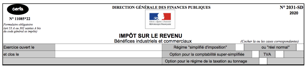 Comment remplir le formulaire 2031