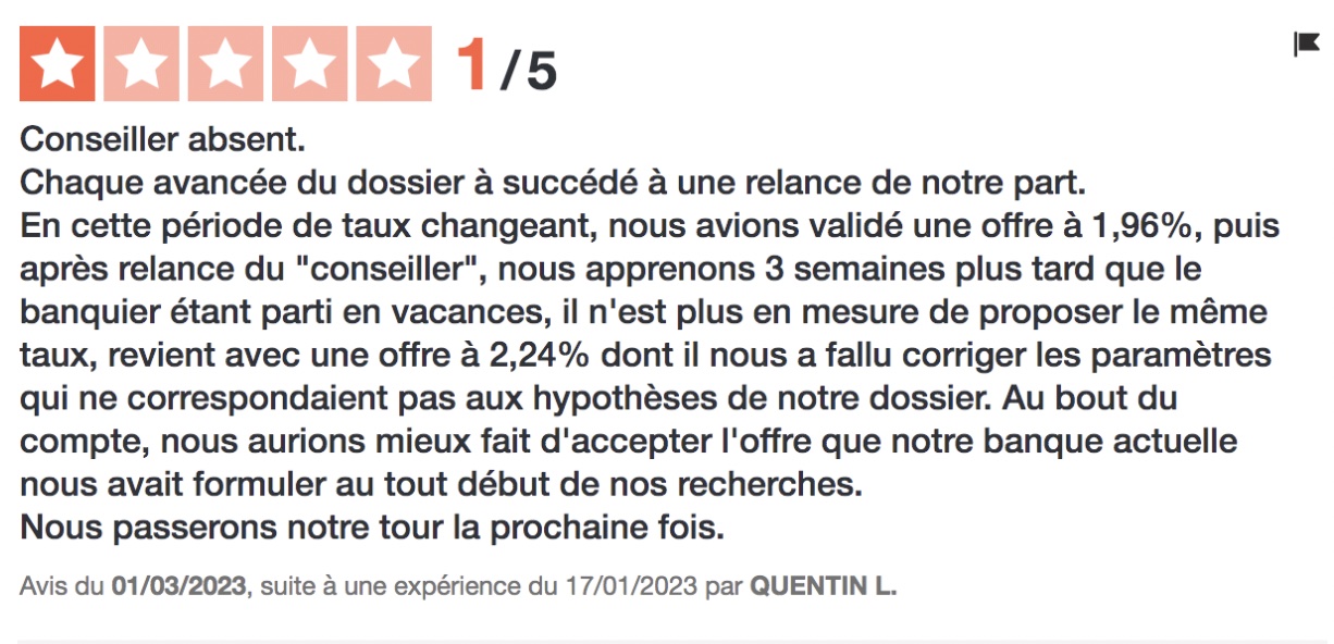 Avis sur le courtier immobilier La Centrale de Financement