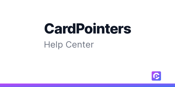 Help Center | CardPointers