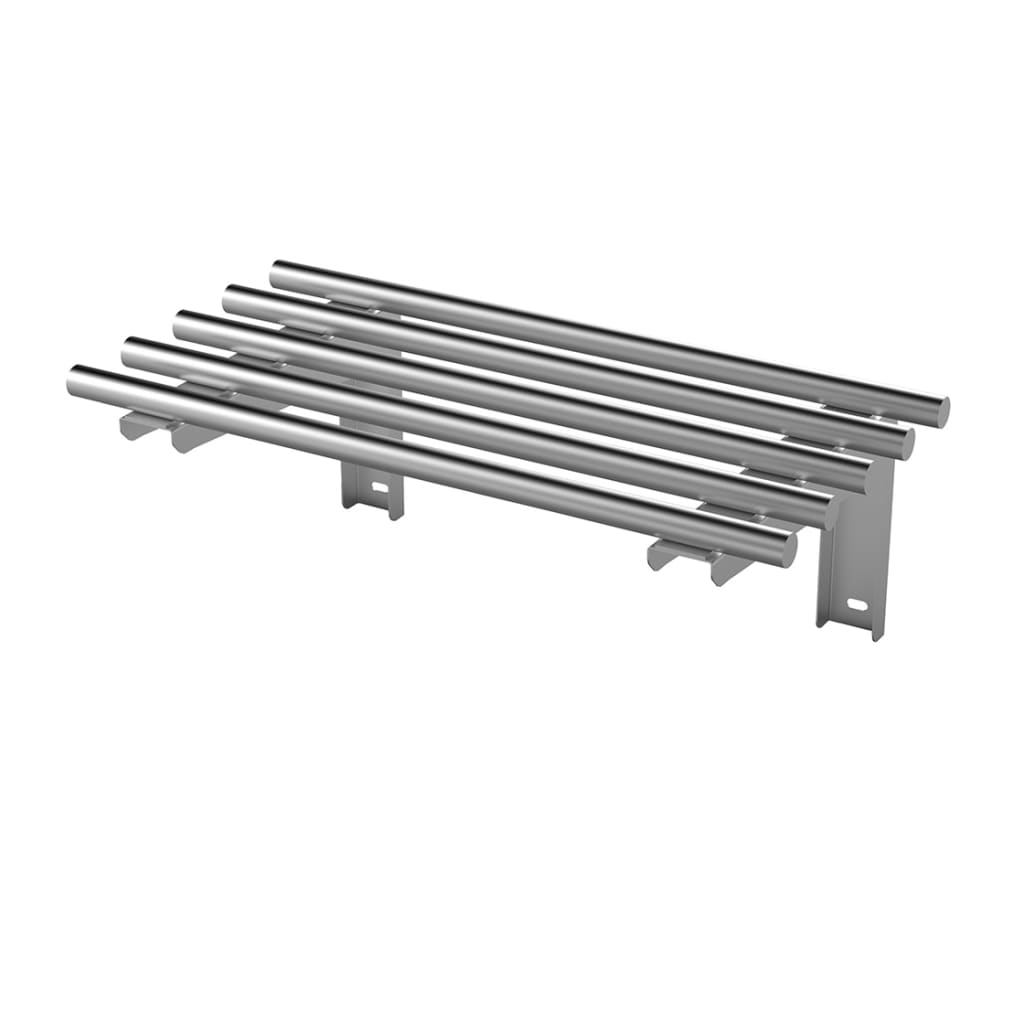 Modular Stainless 600mm wide Tubed Wall Shelf MS.SWT.0600