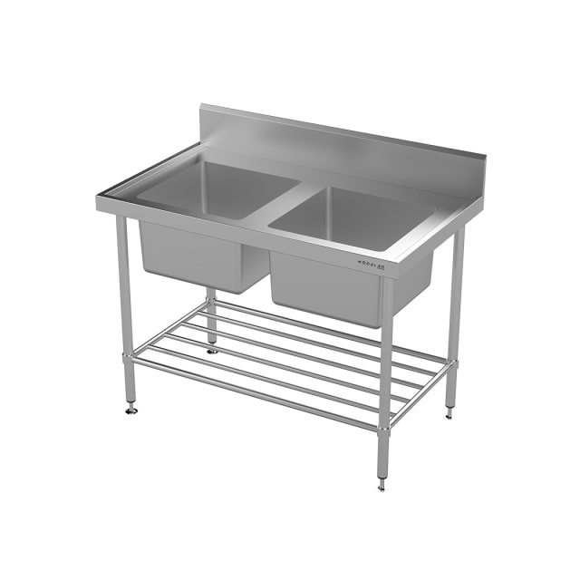 Modular Stainless 1500mm wide Double Bowl Sink Bench MS.BSD.7.1500C