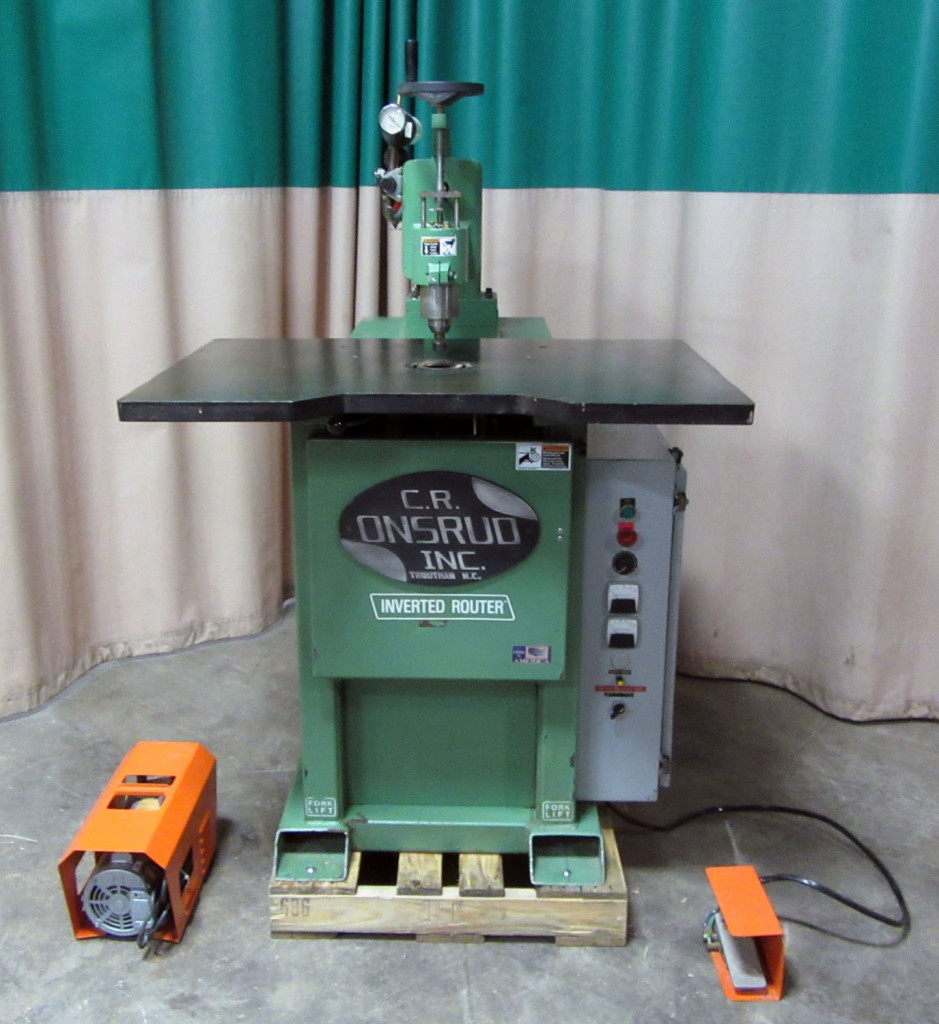 Used CR Onsrud Inverted Router With Vacuum Pump