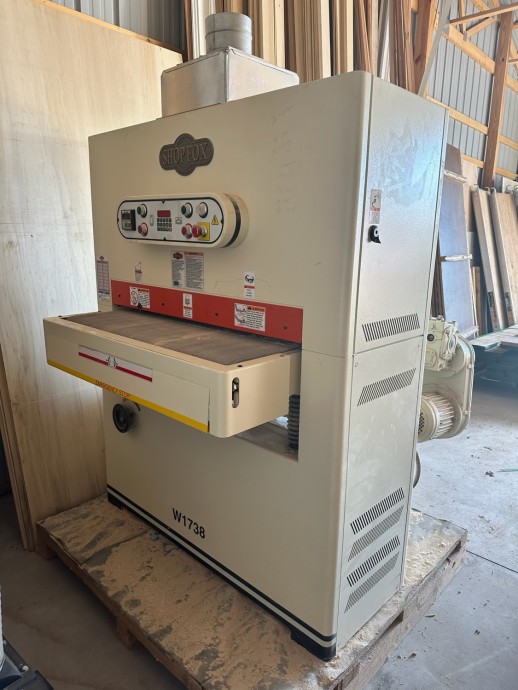Used Shop Fox Model W1738 Wide Belt Sander | Wurth Baer Machinery
