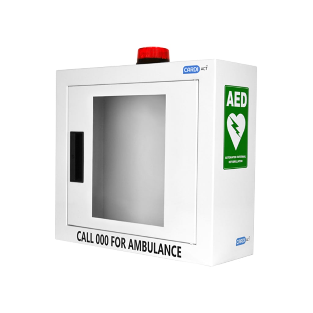 Alarmed Defibrillator Wall Cabinet with Strobe Light