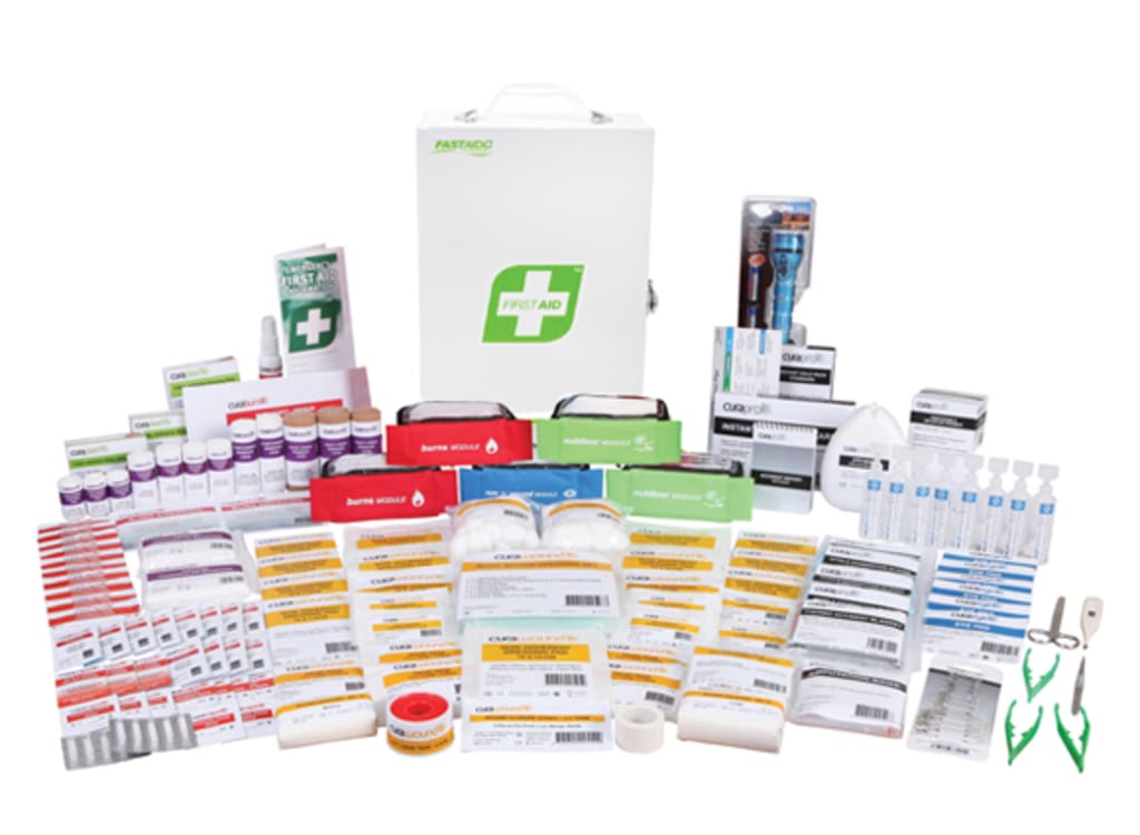 R4 Remote Area Medic First Aid Kit Metal Cabinet