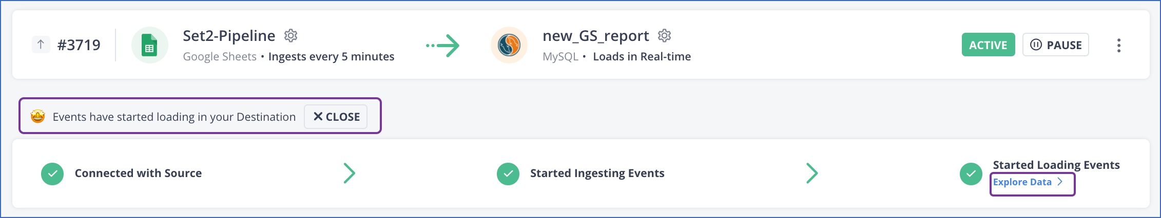 Viewing Pipeline Progress - Hevo Data