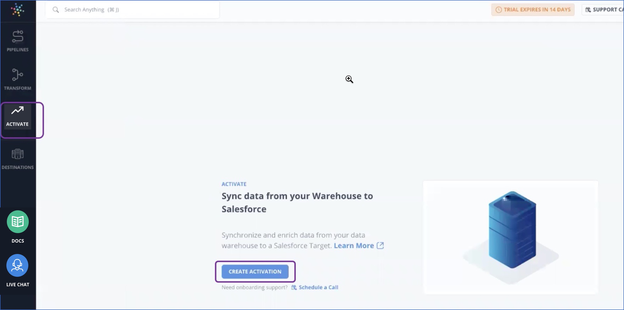 Familiarizing with the Activate UI - Hevo Data
