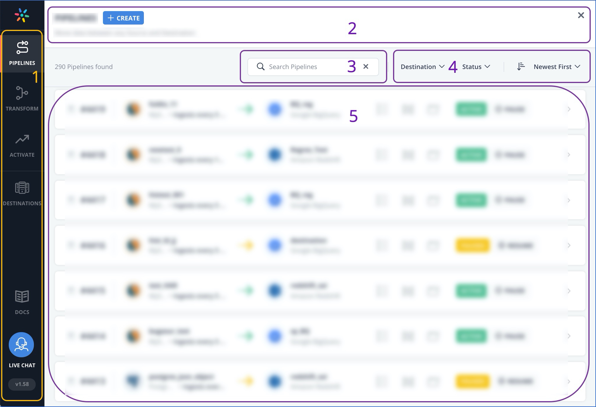 Familiarizing with the UI - Hevo Data