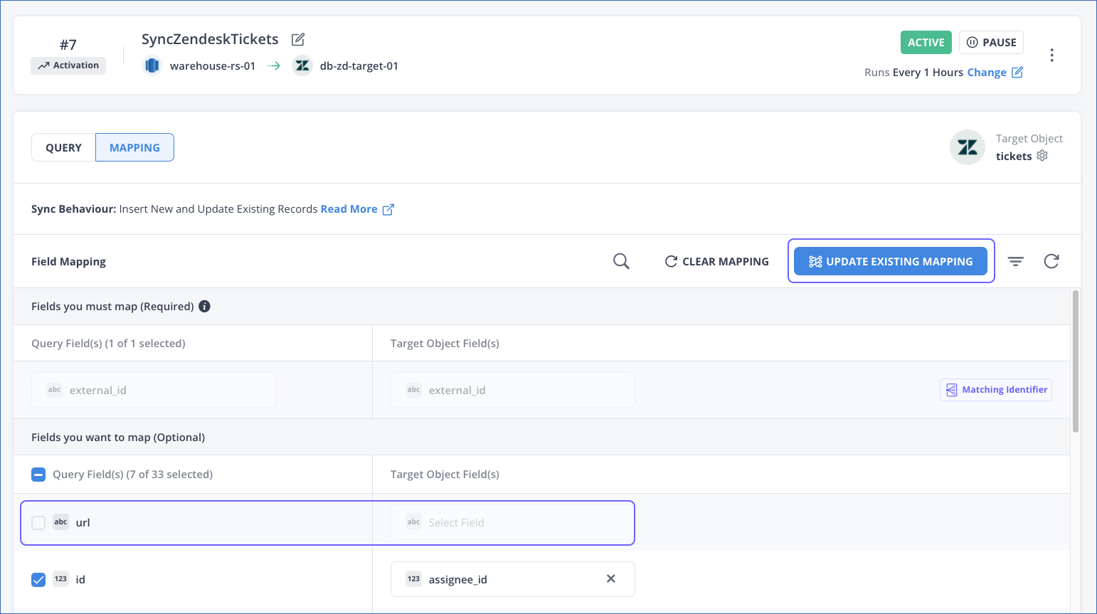 Updating Field Mapping - Hevo Data