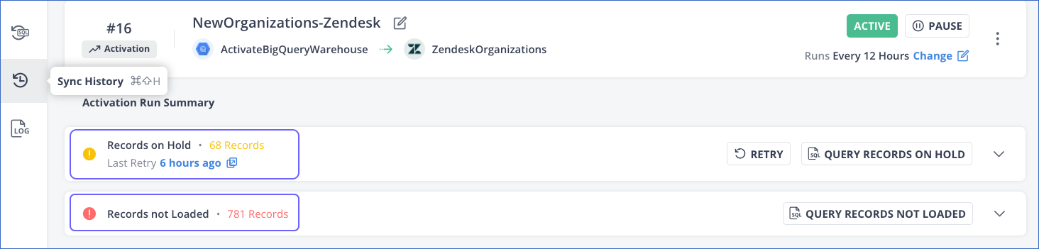Viewing Activation Run Details - Hevo Data