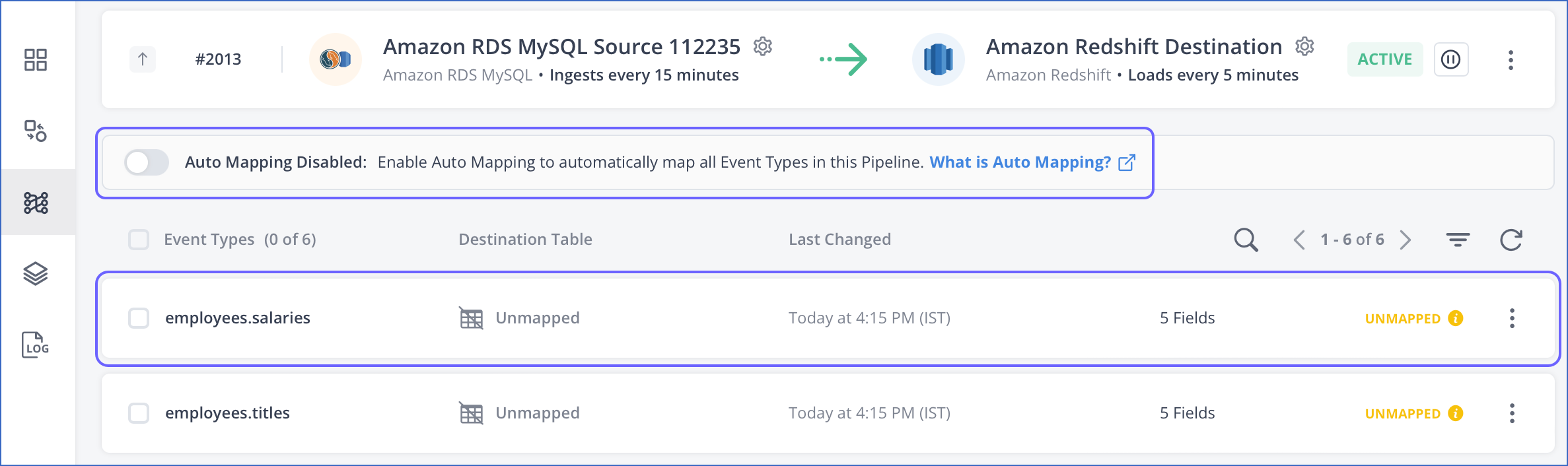 Manually Mapping Event Types - Hevo Data