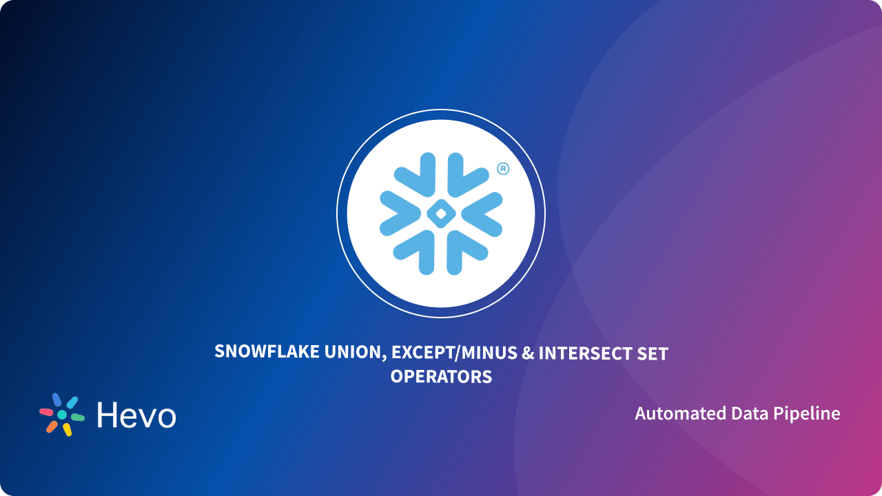 Snowflake Union, Except/Minus, Intersect SET Operators 101 | Hevo