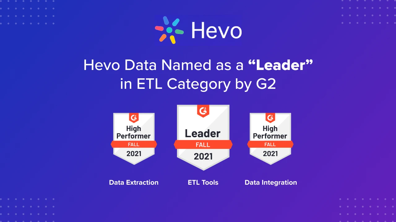 Hevo Data Featured as a Leader in G2’s Fall 2021 Report