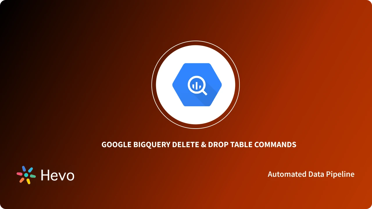 Learn How to Setup BigQuery Delete Tand Drop Table Commands