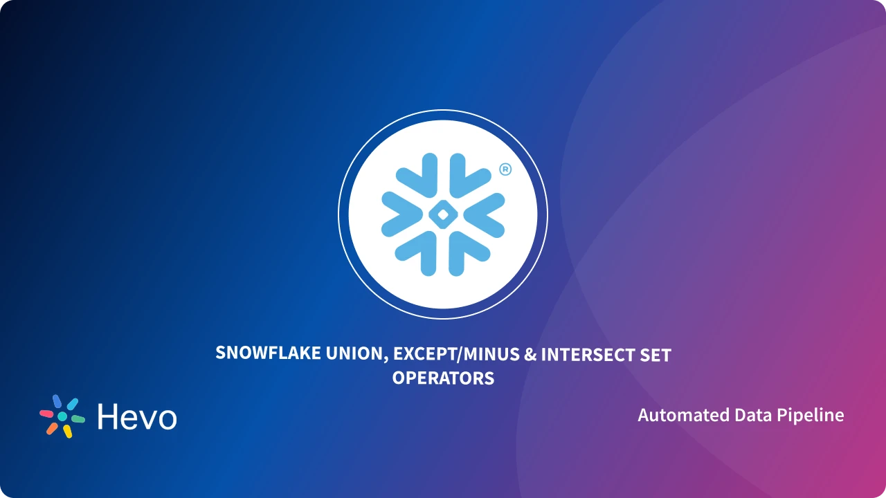 Snowflake Union, Except/Minus, Intersect SET Operators 101 | Hevo