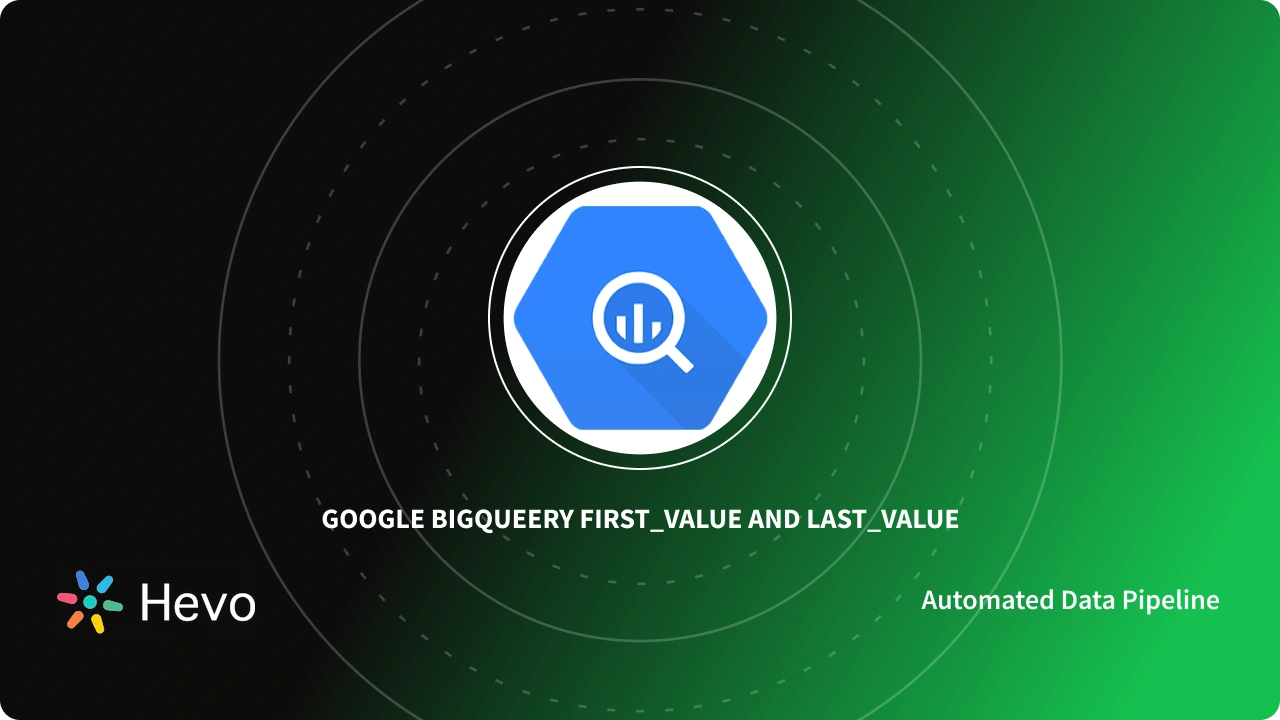 Google BigQuery FIRST_VALUE and LAST_VALUE Functions