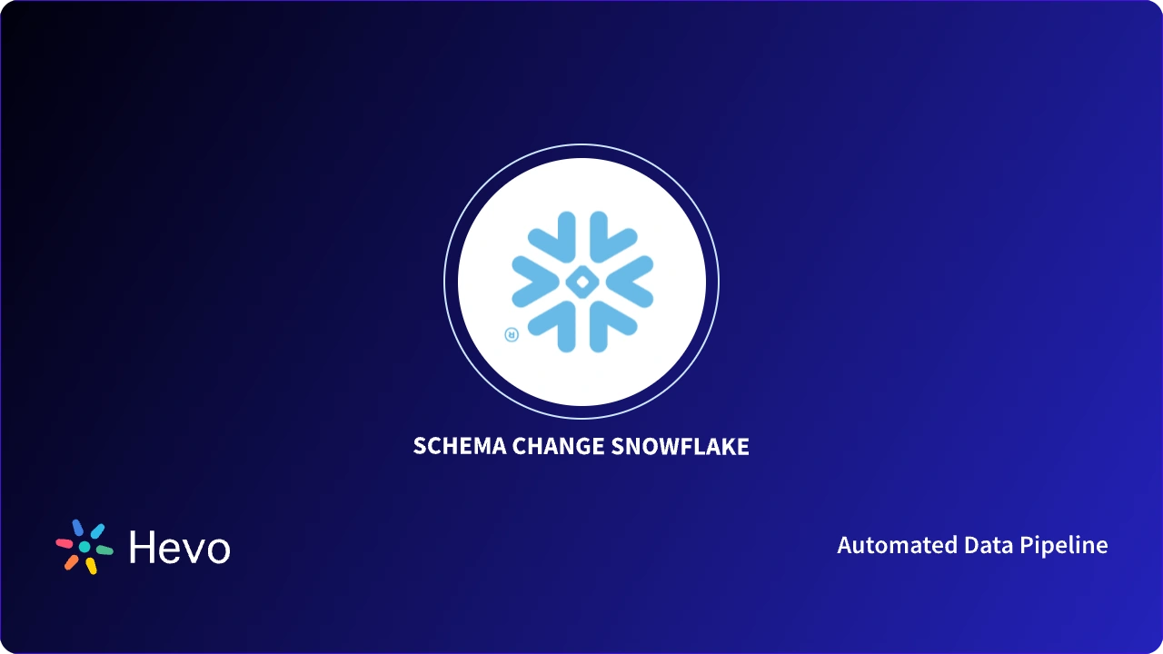 How to Setup Schema Change Snowflake | Hevo