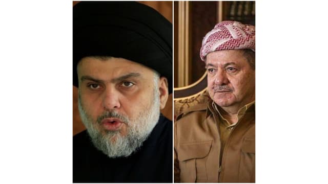 President Barzani and Said Muqtada Sadr are discussing the political ...