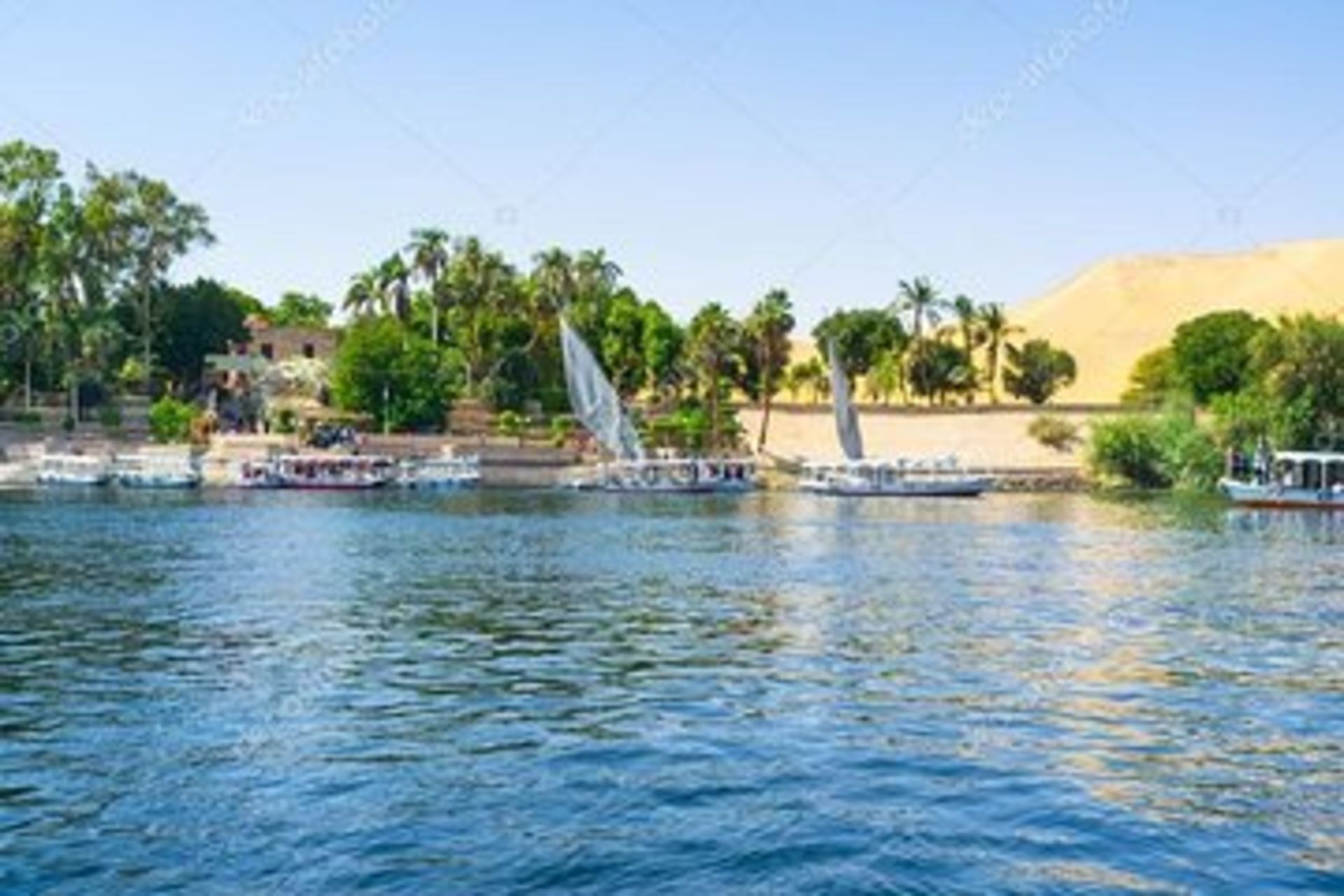 Aswan : River Nile Felucca Trip to Botanical island & Entrance fees ...