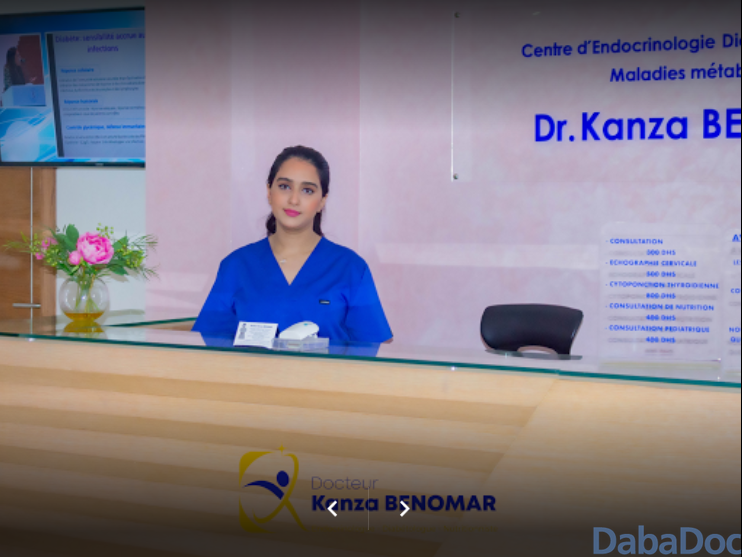 Dr Kanza Benomar, Endocrinologue à Casablanca | DabaDoc MA