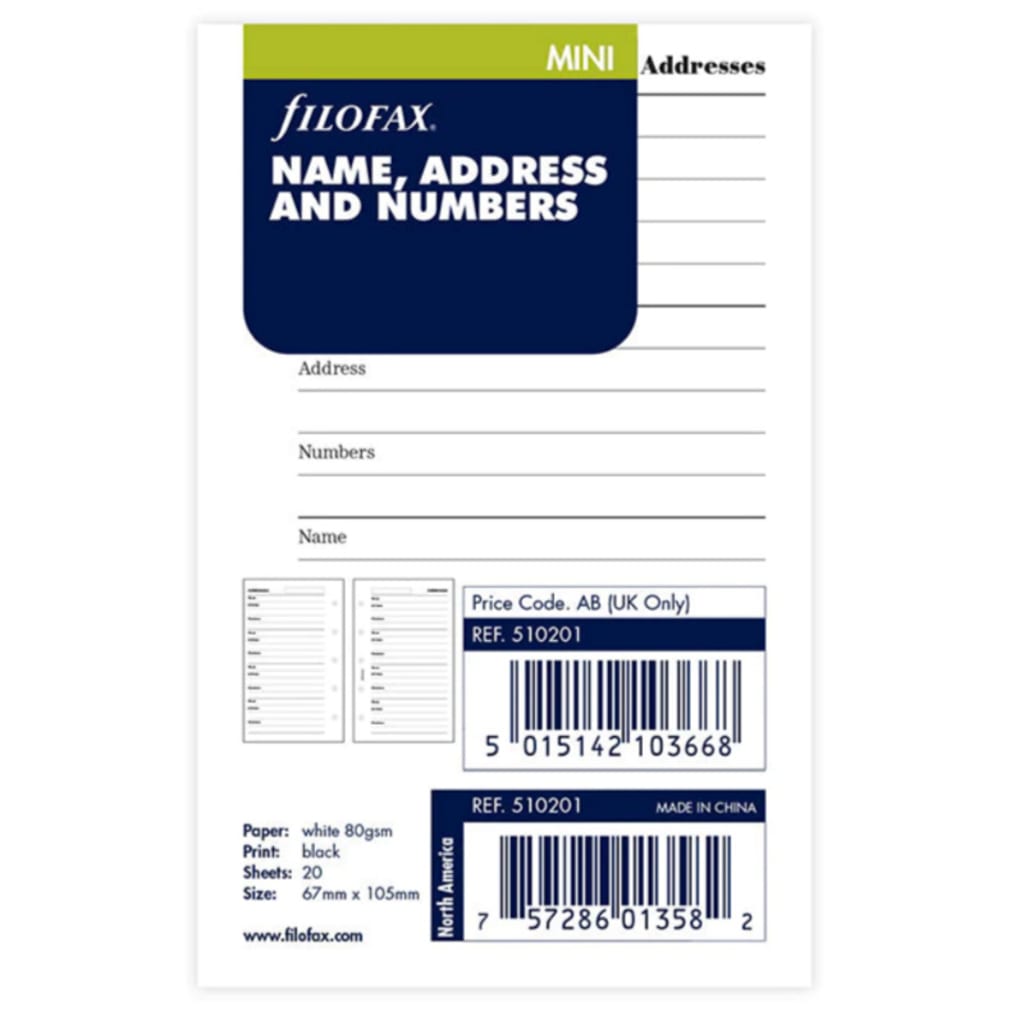 MIN NAME/ADDRESS/TELEPHONE