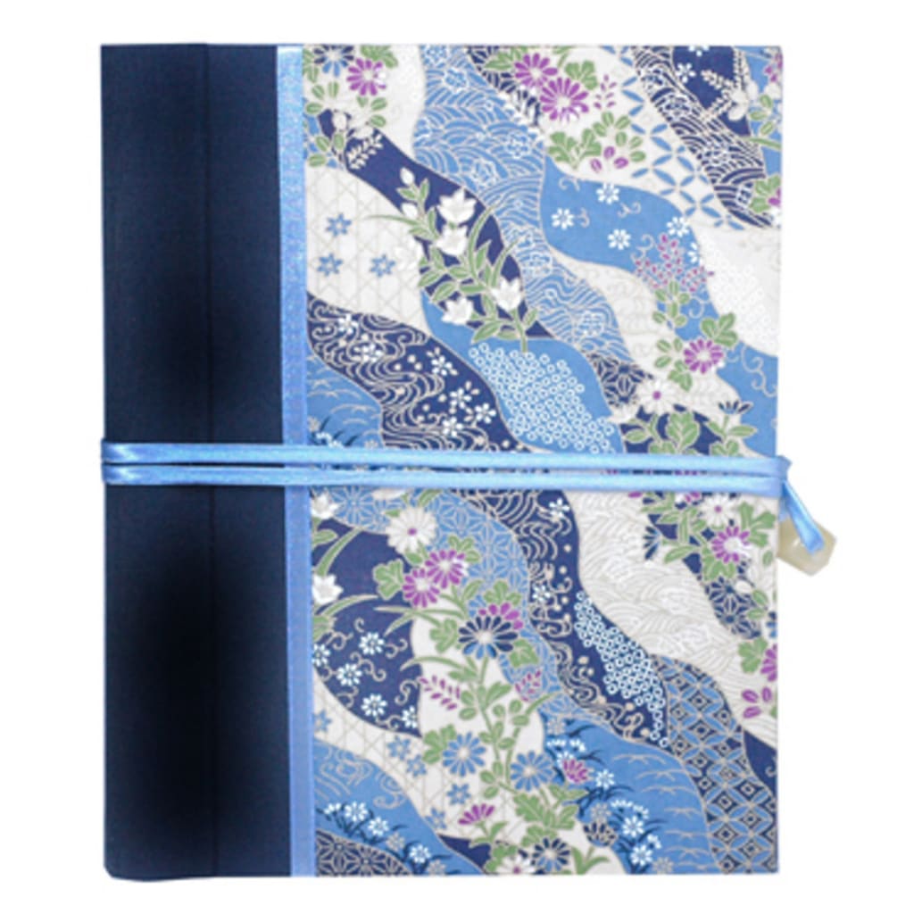 Japanese Address Book A5 Indigo Wave