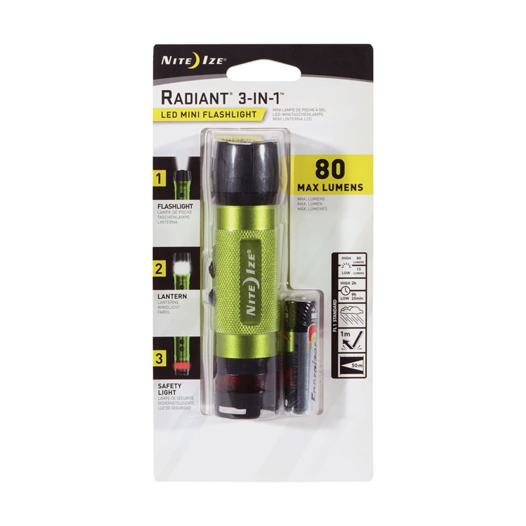 Radiant 3-in-1 LED Mini Flashlight Lime