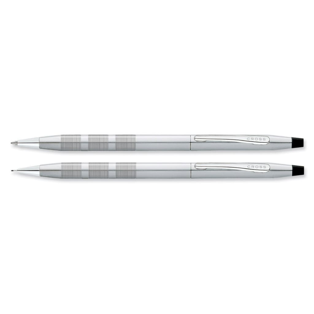 CROSS Classic Century Satin Chrome Ballpoint & 0.7mm Pencil Set