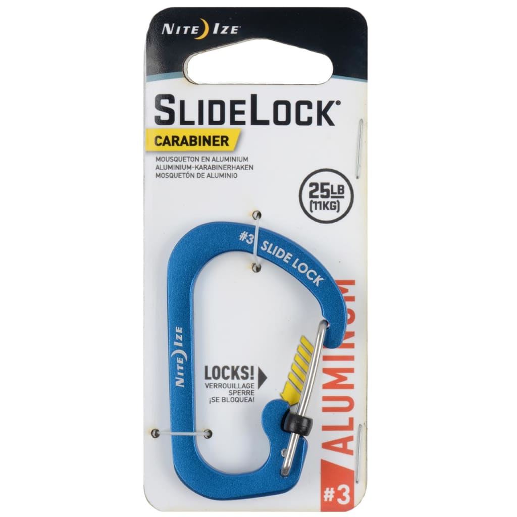 SlideLock Carabiner Aluminum #3 - Blue