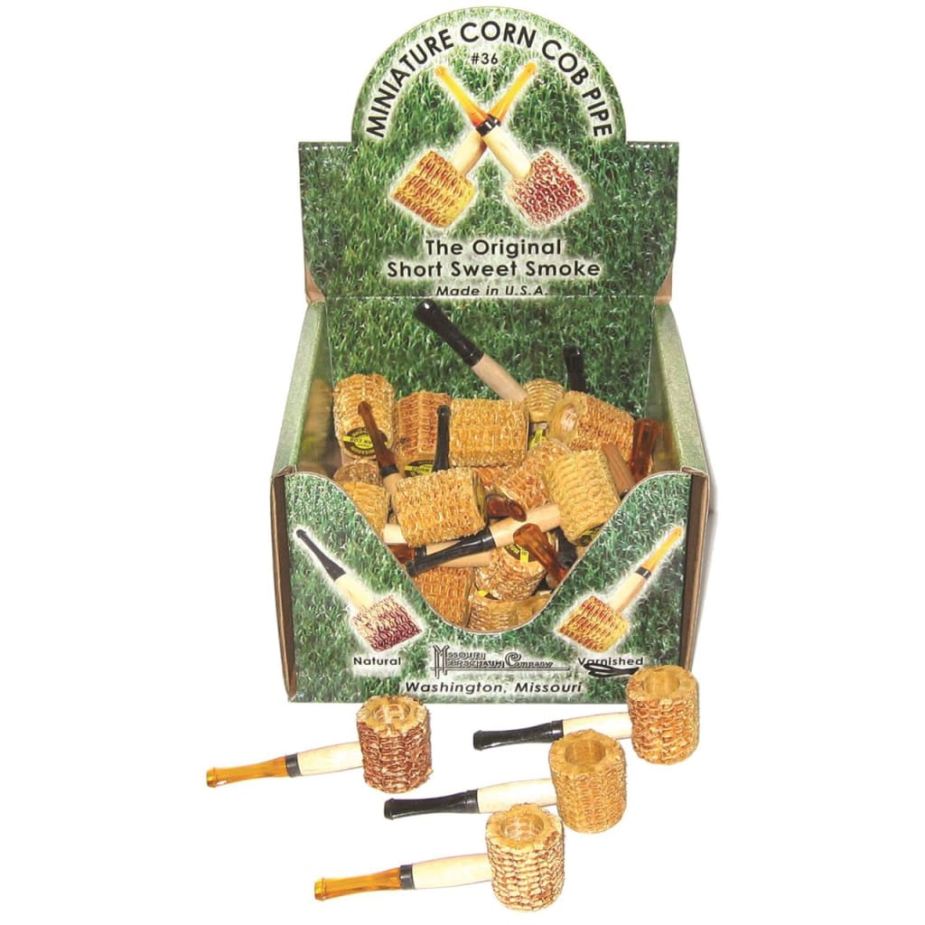 AZTEC CORN COB MINIATURE PIPES (Bx36)