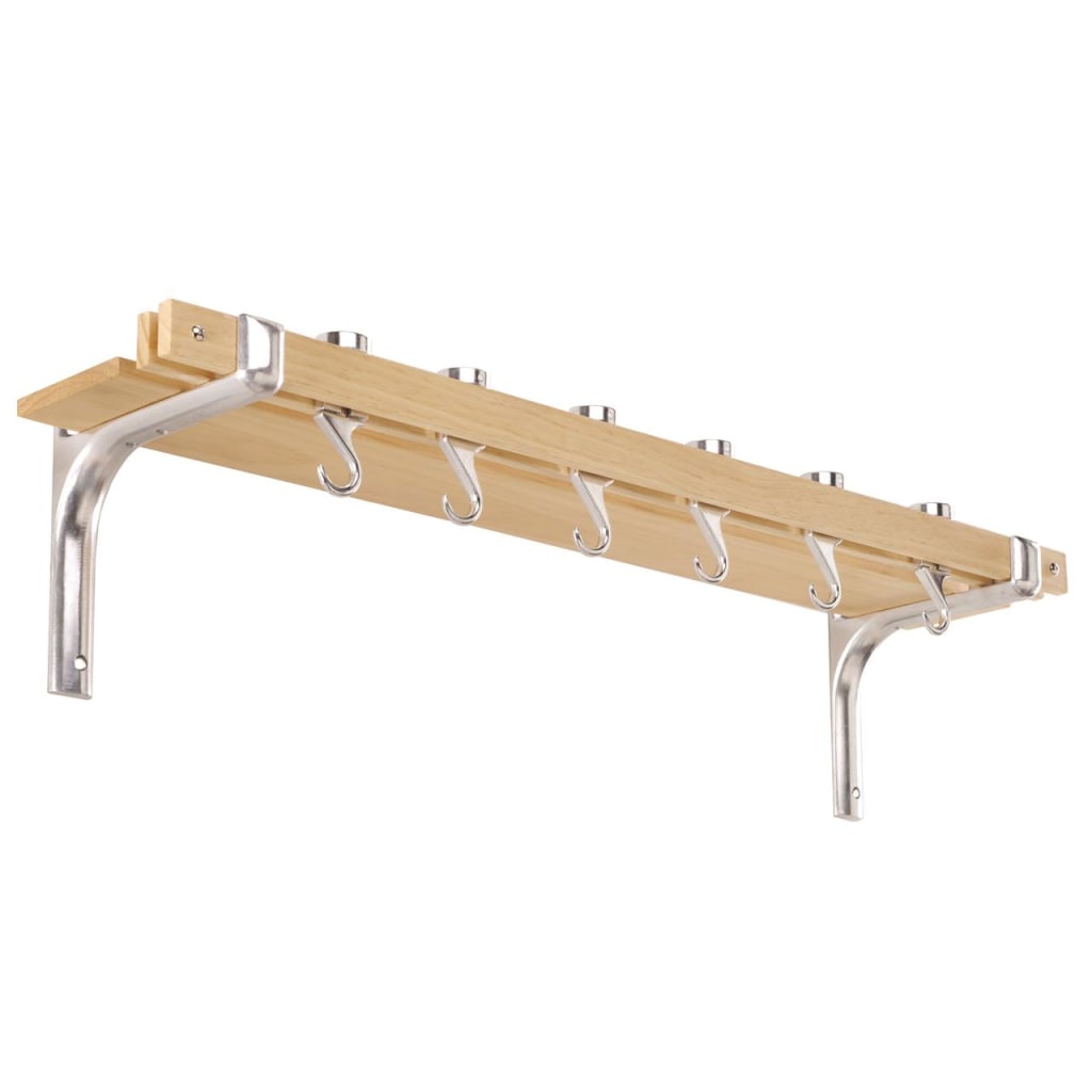 NATURAL WD RECT WALL RACK