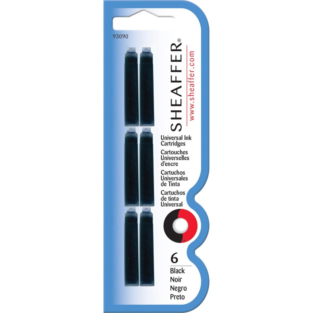 Sheaffer® Skrip® Fountain Pen Universal Ink Cartridge - Black VFM (6 ...