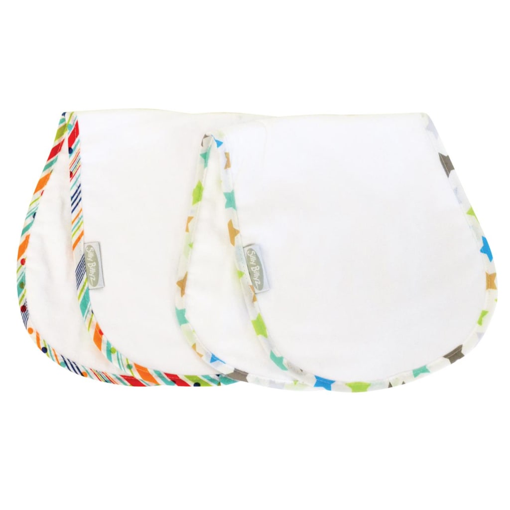 SILLY BILLYZ TOWEL SHOULDER BIB 2PK STELLA/SPRITE