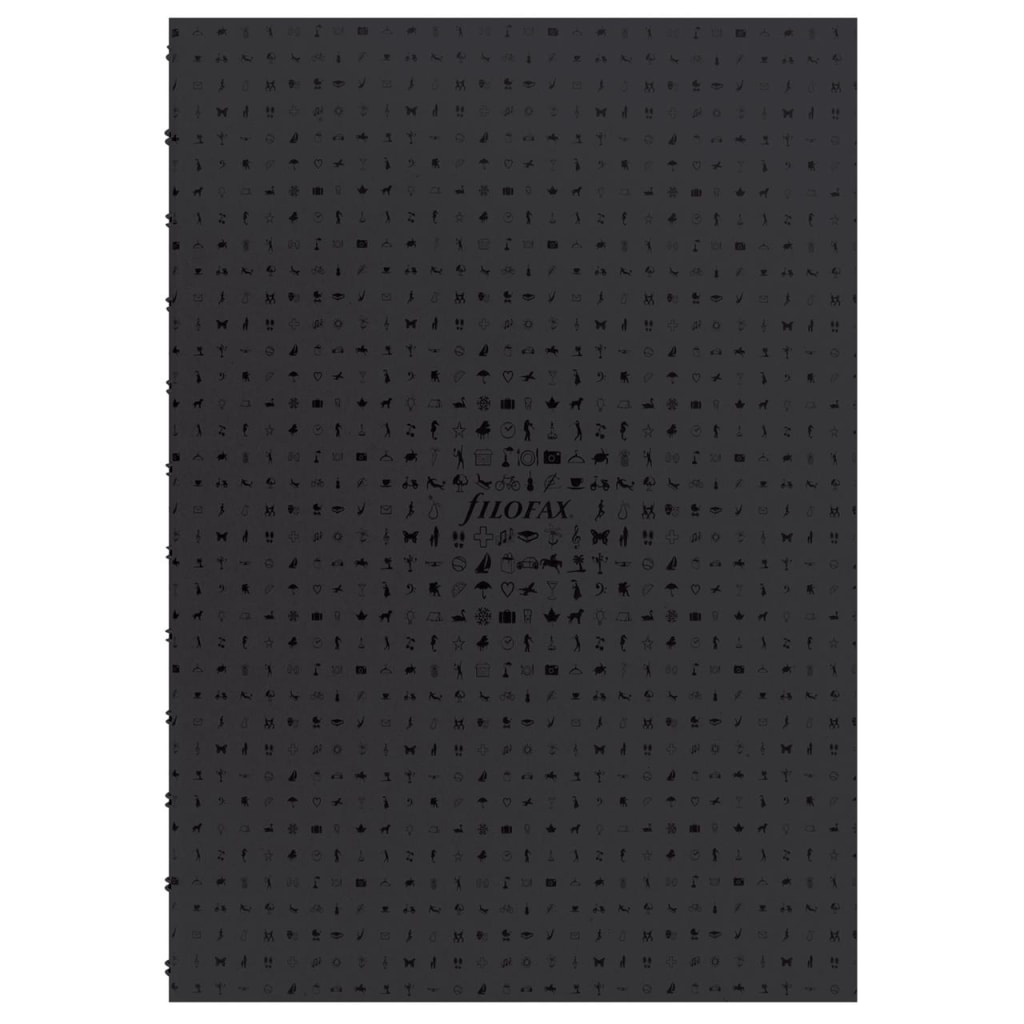 A4 Notebook Black Folio Refill 56pk