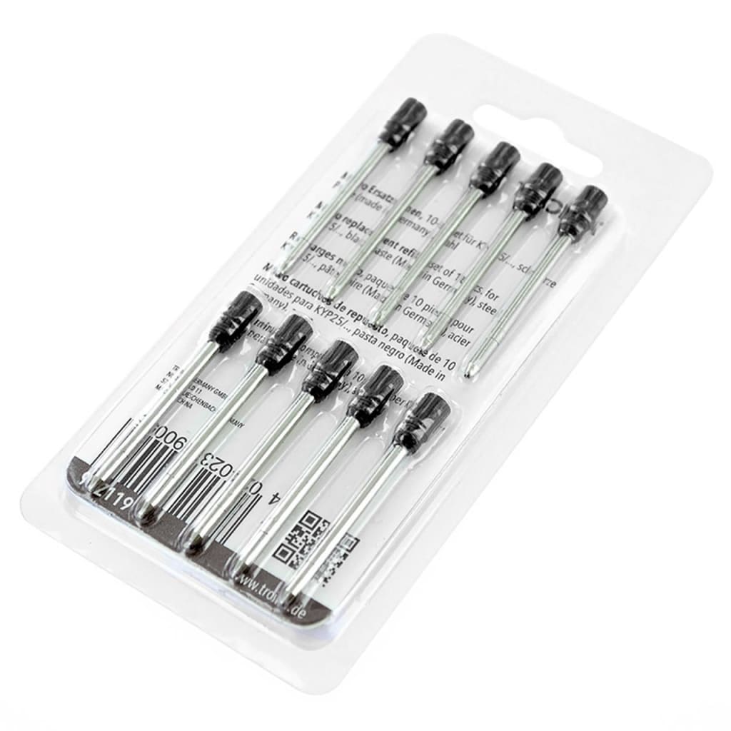 TROIKA Construction Pen Micro Black Refill 10pk
