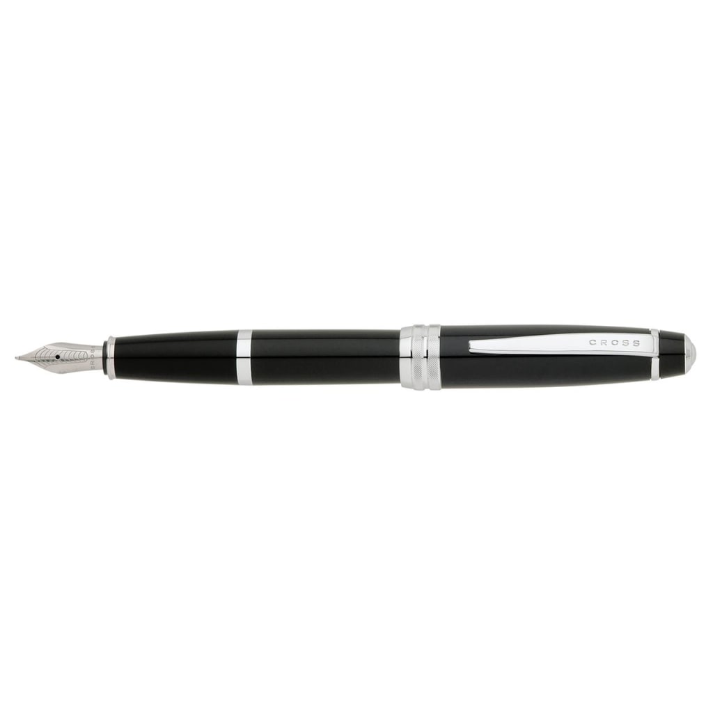 CROSS Bailey Black Lacquer Fountain Pen, Medium Nib