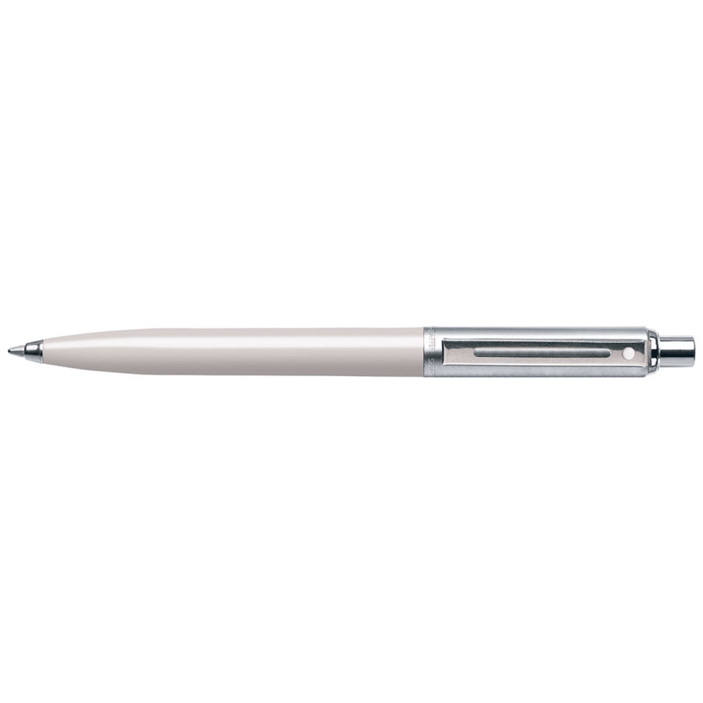 Sentinel White Chrome Cap & Nickel Trim Ballpoint Pen